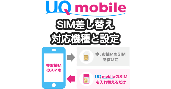 UQモバイルのSIM差し替えと対応機種、ネットにつながらない圏外の場合の設定